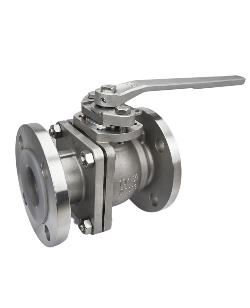 V-2F JIS10K PFA Lined | 2-PC Flanged Ball Valve | Valtec